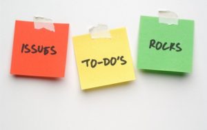 Issues, To-Do’s, and Rocks...Oh My!