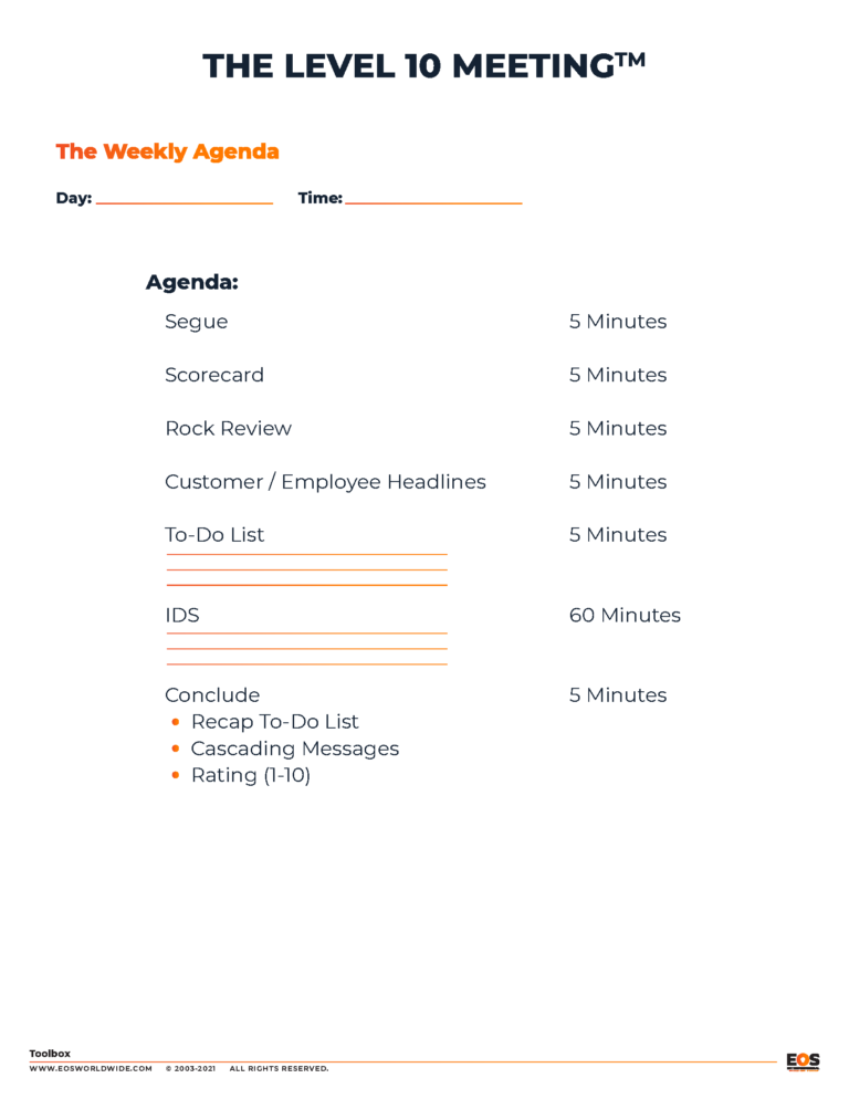 Strong in Six - Traction Component - EOS Worldwide